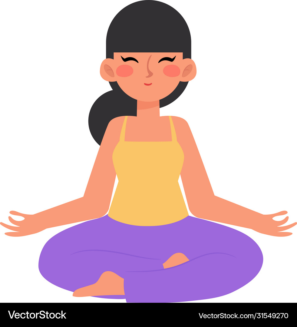 Isolated relaxed woman Royalty Free Vector Image