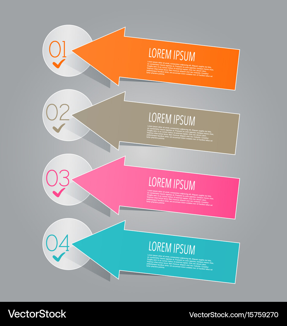 Modern infographics colorful design Royalty Free Vector