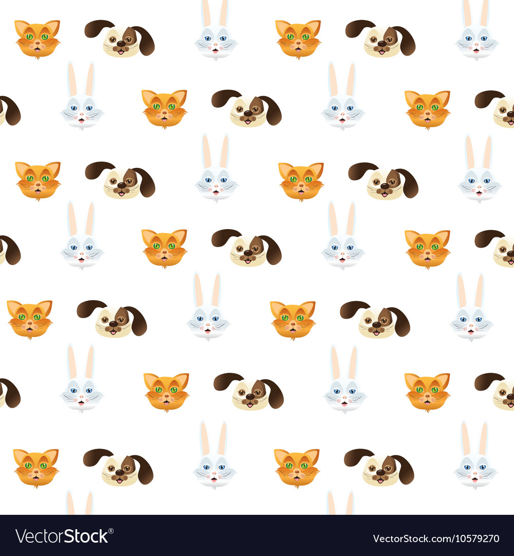 Pattern pets cute background Royalty Free Vector Image