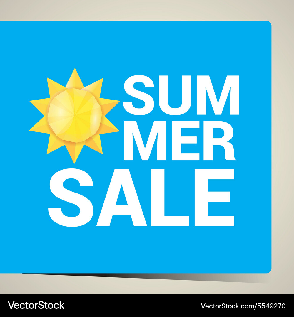 Summer sale label or sticker Royalty Free Vector Image