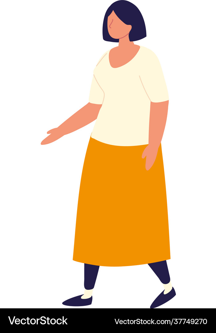 Woman cartoon standing Royalty Free Vector Image