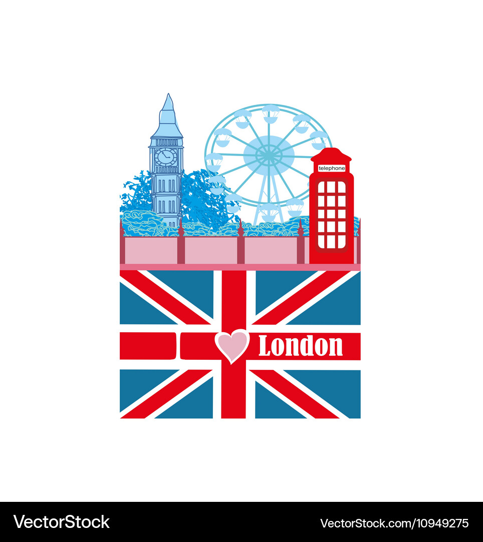 Banner - i love london Royalty Free Vector Image