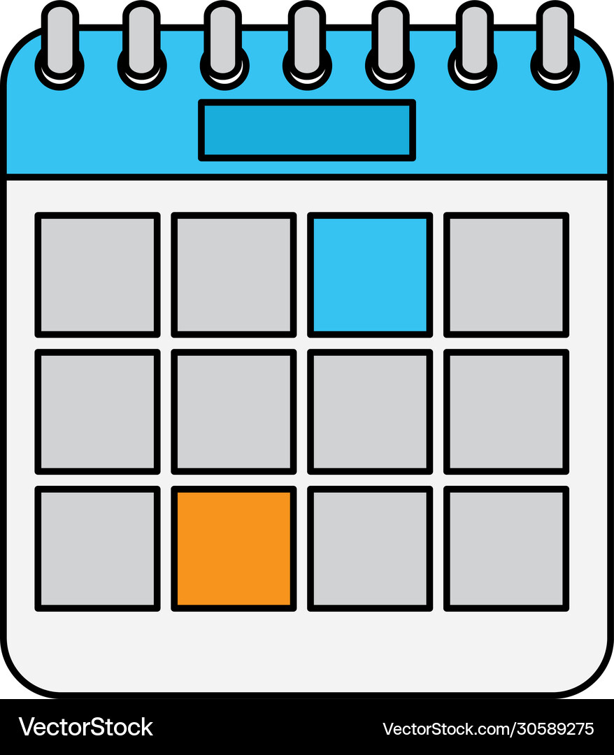Calendar reminder date isolated icon Royalty Free Vector