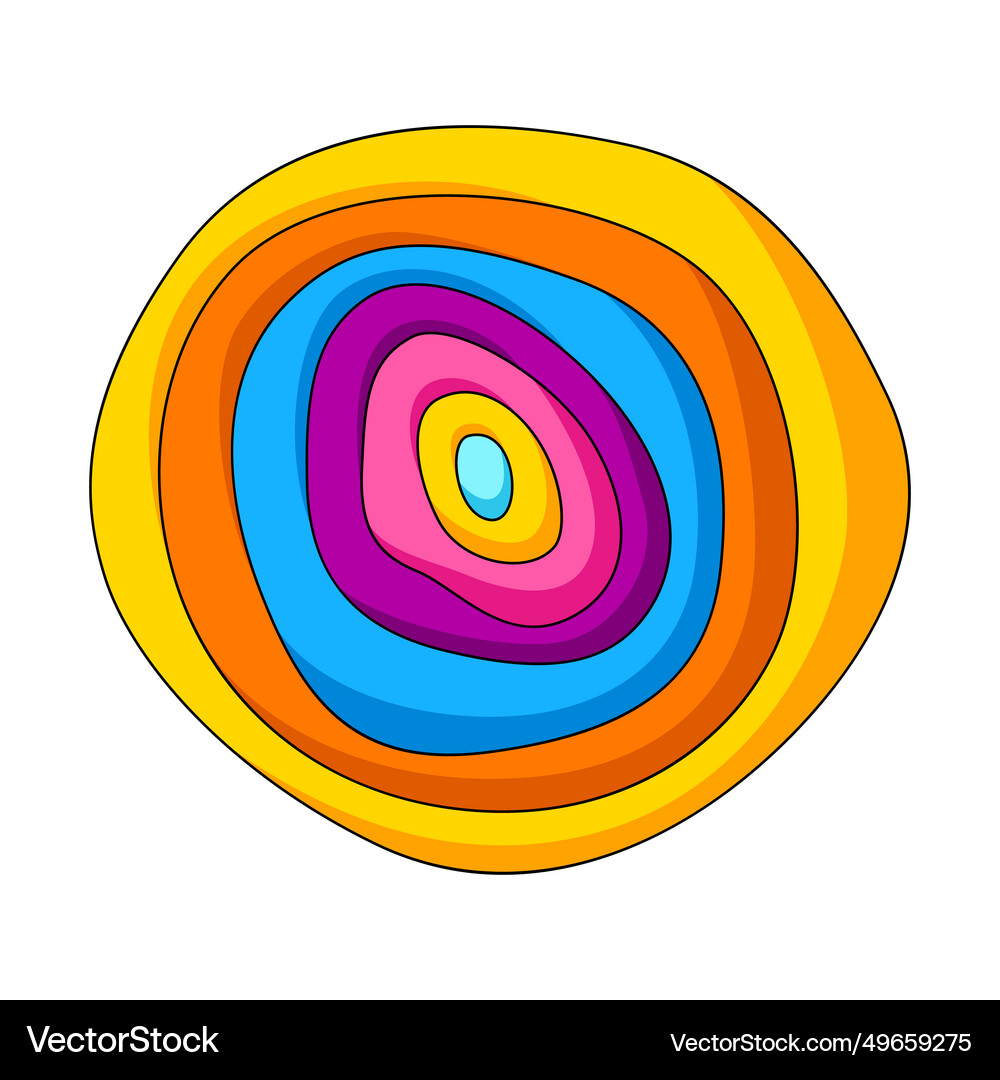 Decorative color abstract shape cartoon cute Vector Image