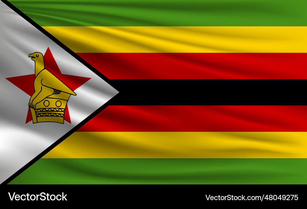 Flag of zimbabwe Royalty Free Vector Image - VectorStock