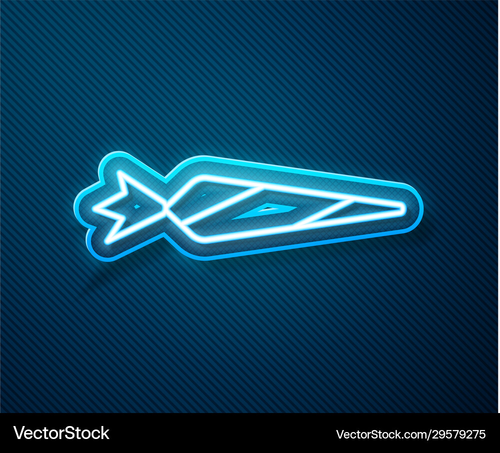 Glowing neon line marijuana joint spliff icon Vector Image
