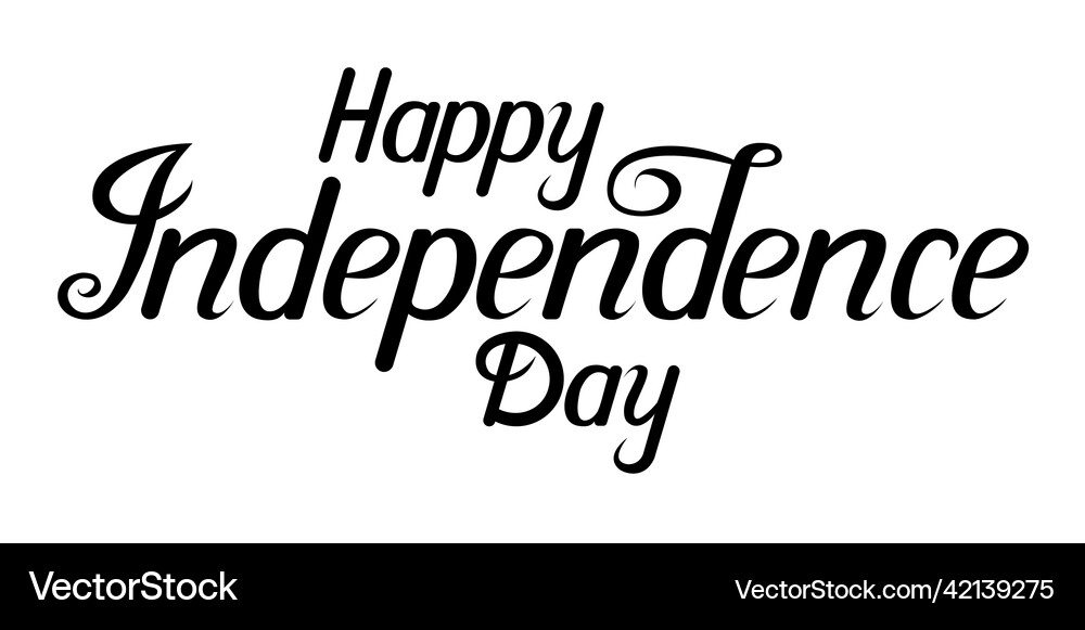 Happy independence day hand drawn card Royalty Free Vector