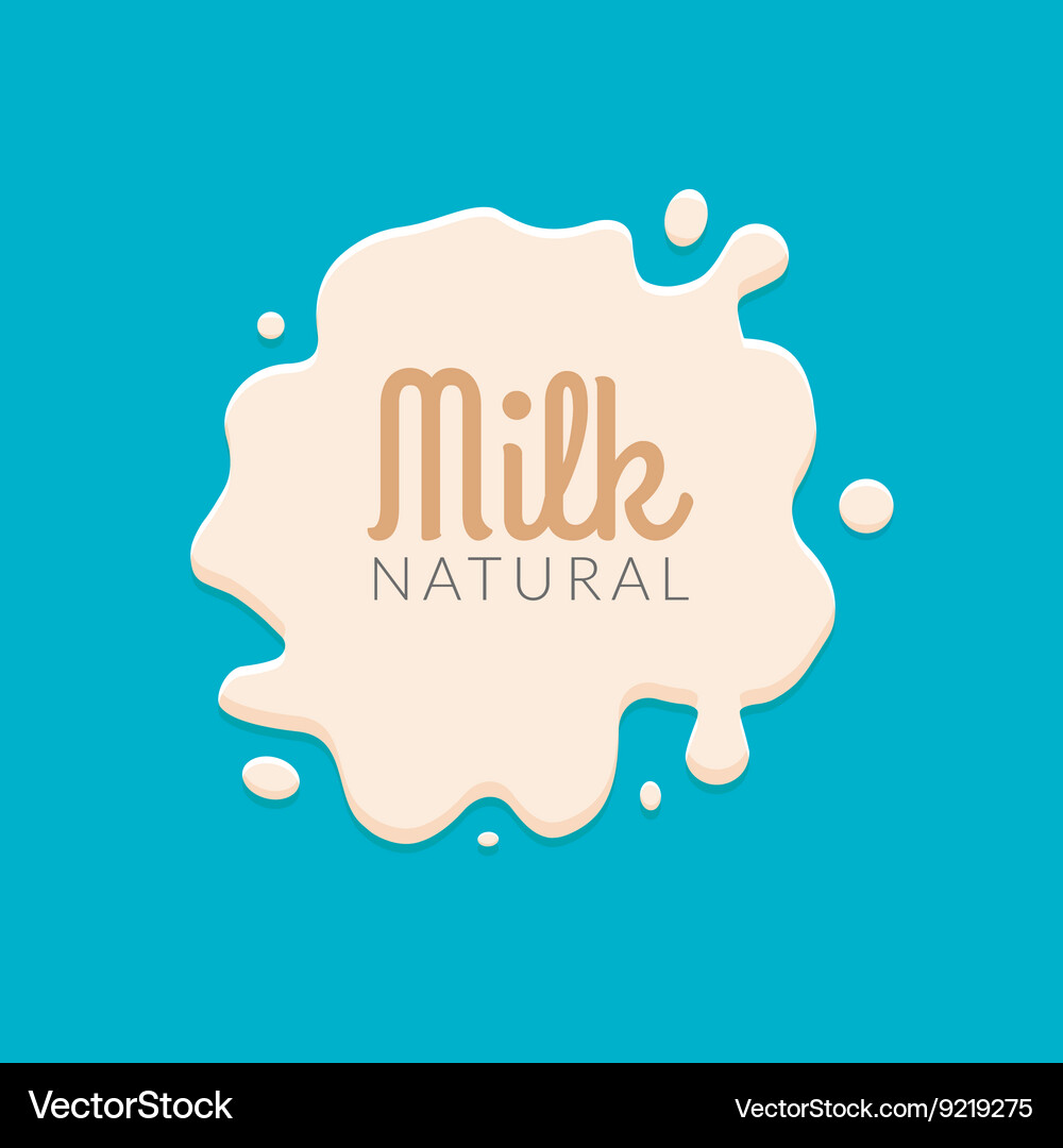 Milk splashing isolated on blue background Vector Image