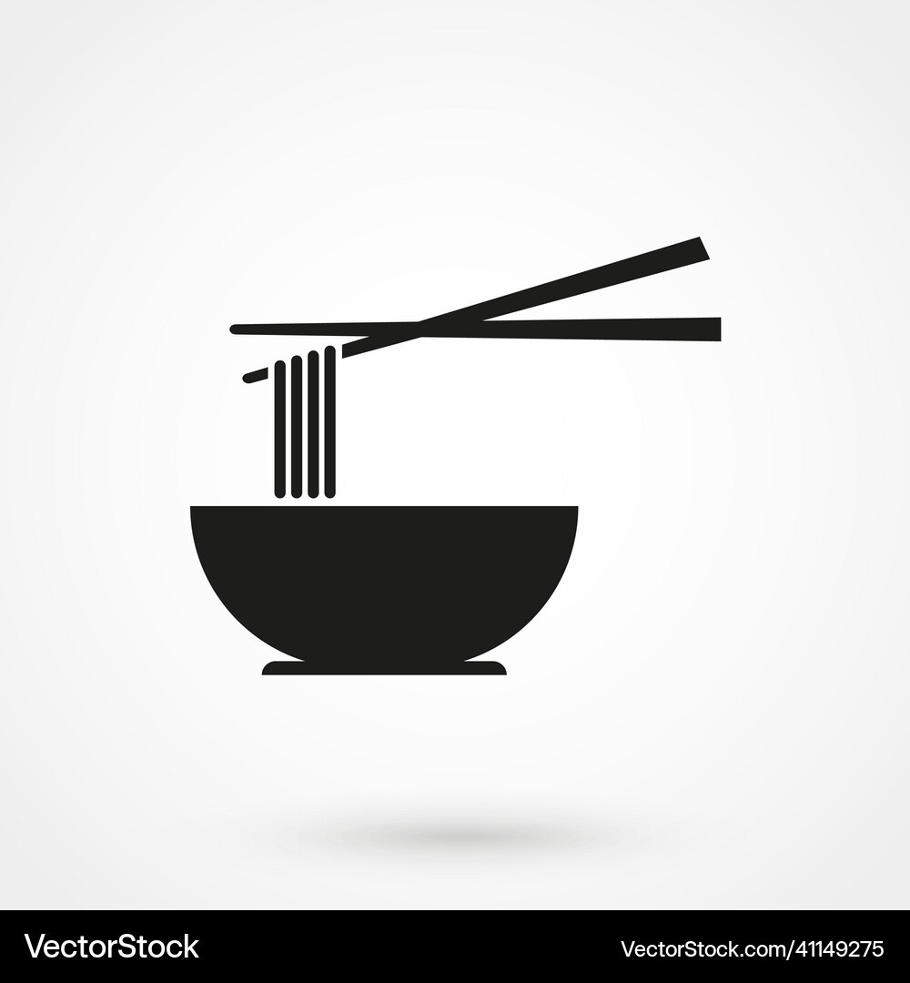 Noodles icon in a simple style Royalty Free Vector Image