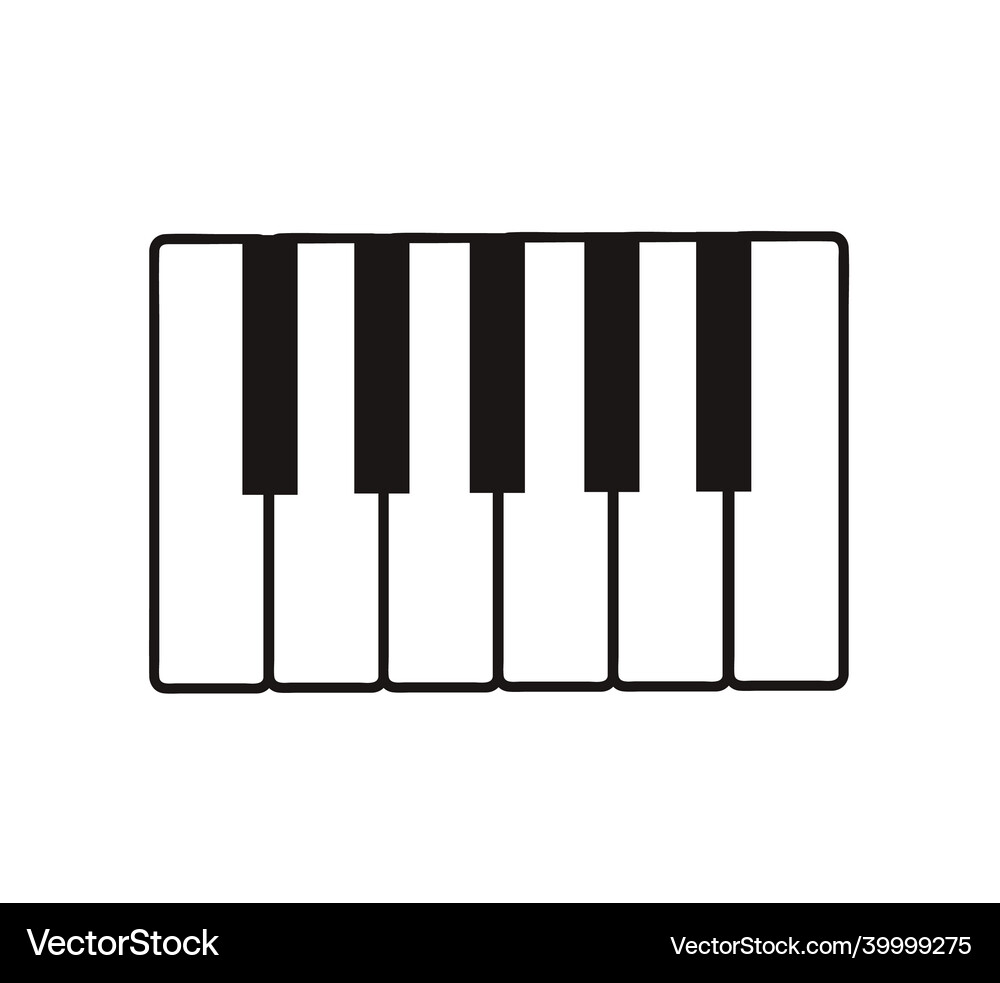Piano icon design isolated on white background Vector Image