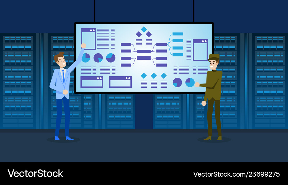 Security center room government surveilance Vector Image