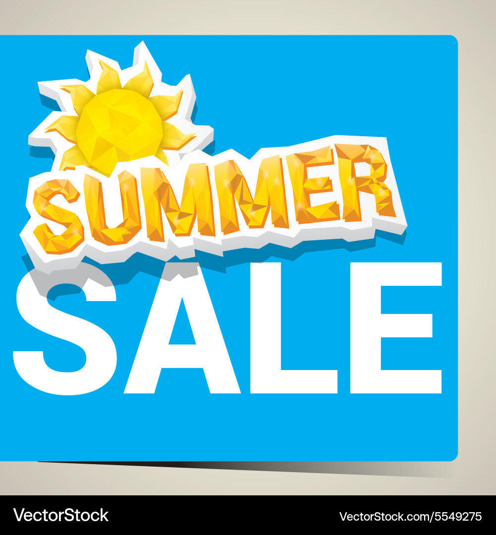 Summer sale label or sticker Royalty Free Vector Image