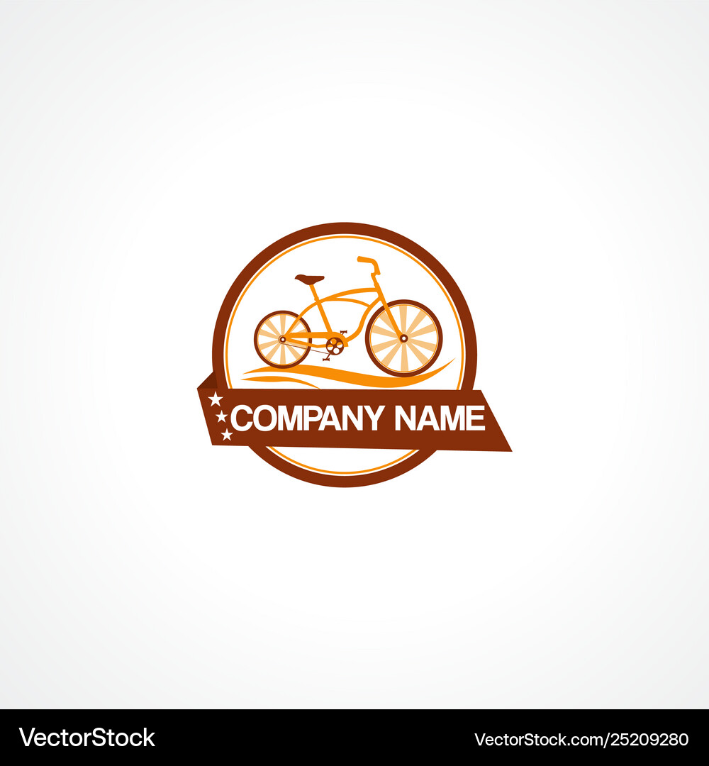 Badge bike logo icon element and template Vector Image