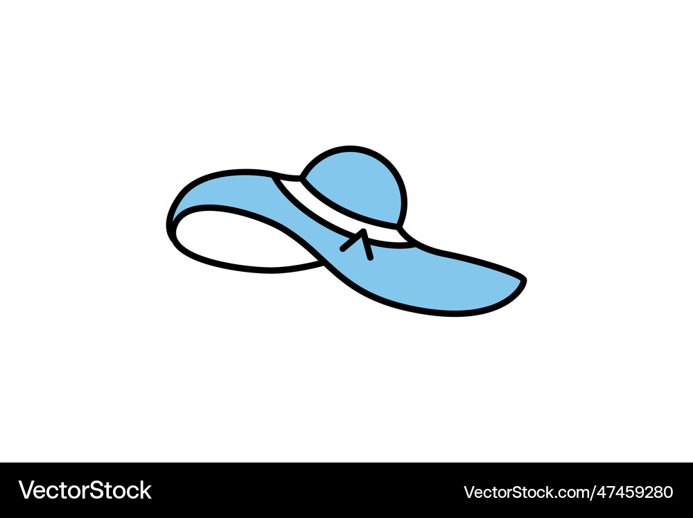 Beach hat icon icon related to holidays Royalty Free Vector