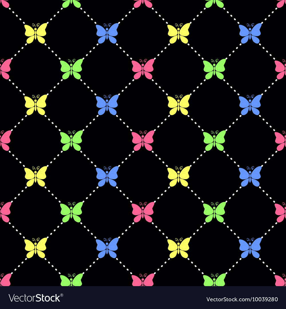 Candy butterflies pattern Royalty Free Vector Image