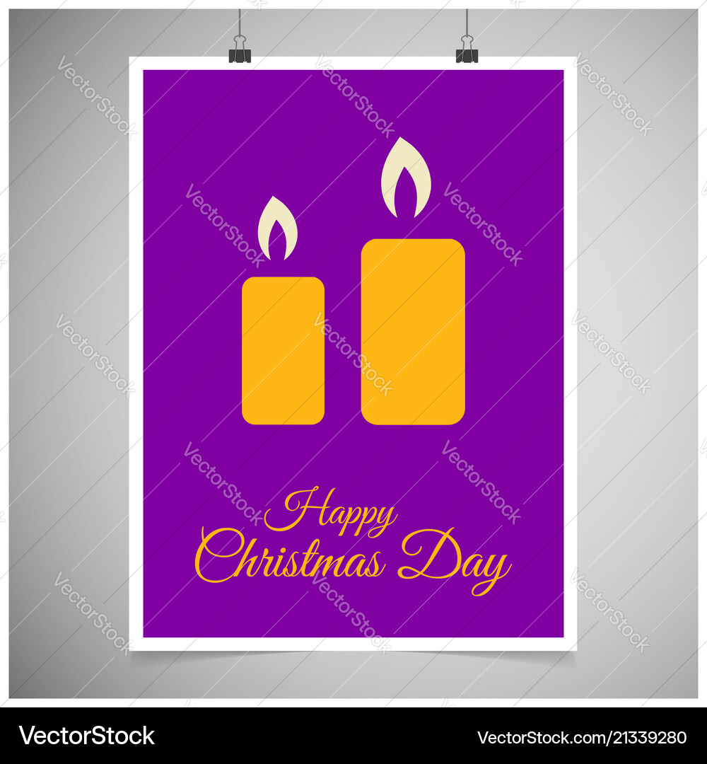 Christmas card with candles Royalty Free Vector Image