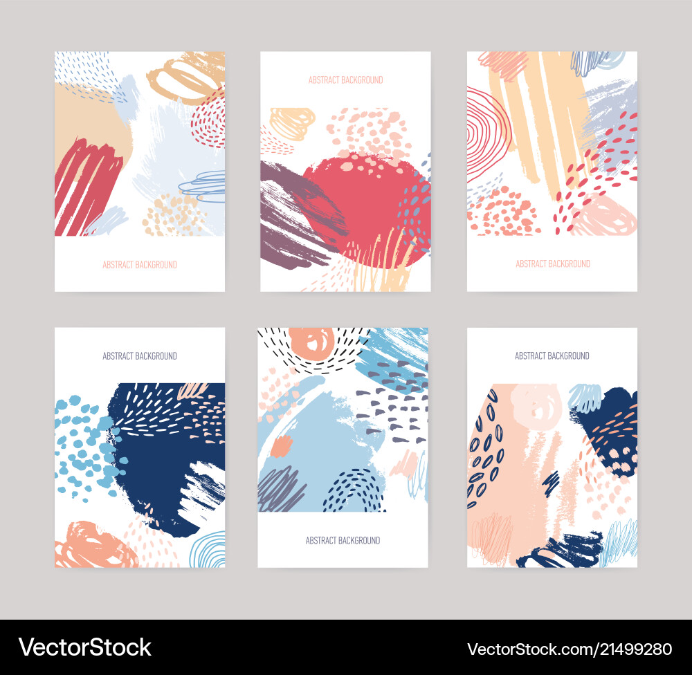 Collection of vertical abstract backdrops or card Vector Image