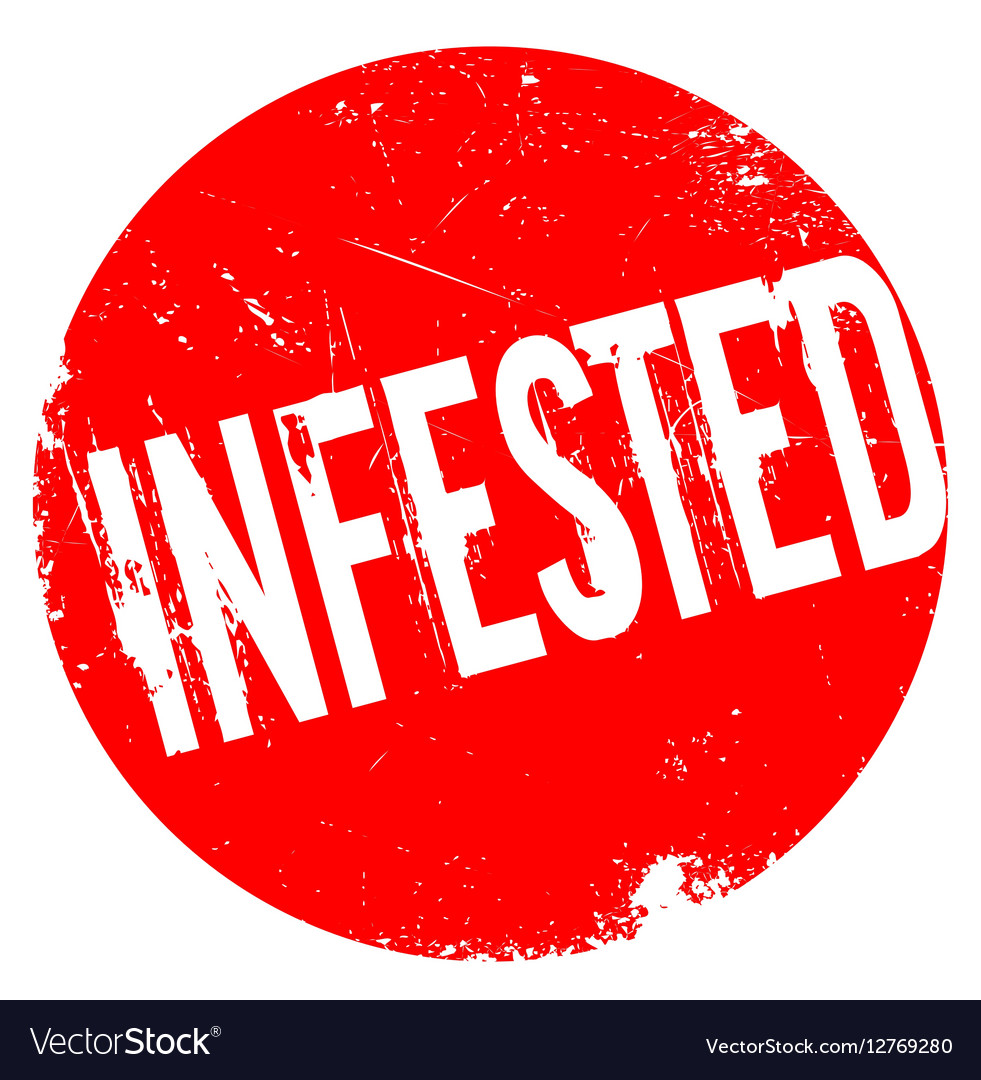 Infested rubber stamp Royalty Free Vector Image