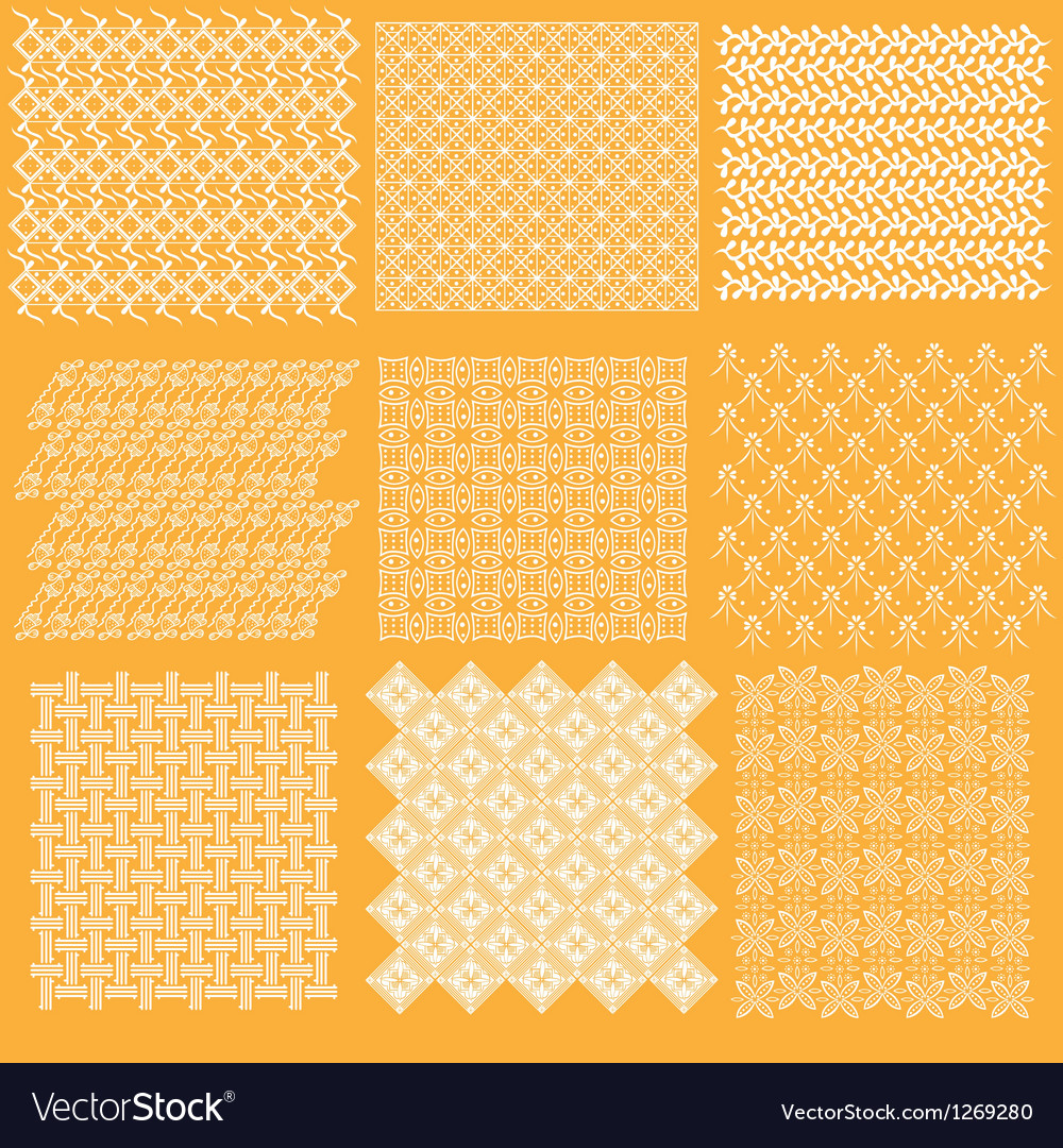 Java batik pattern collection Royalty Free Vector Image