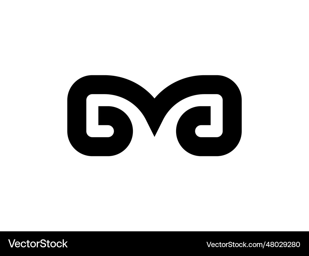 Minimal ram head logo design Royalty Free Vector Image