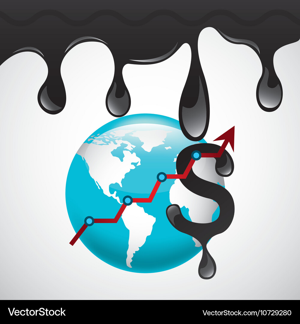 Oil prices petroleum industry Royalty Free Vector Image