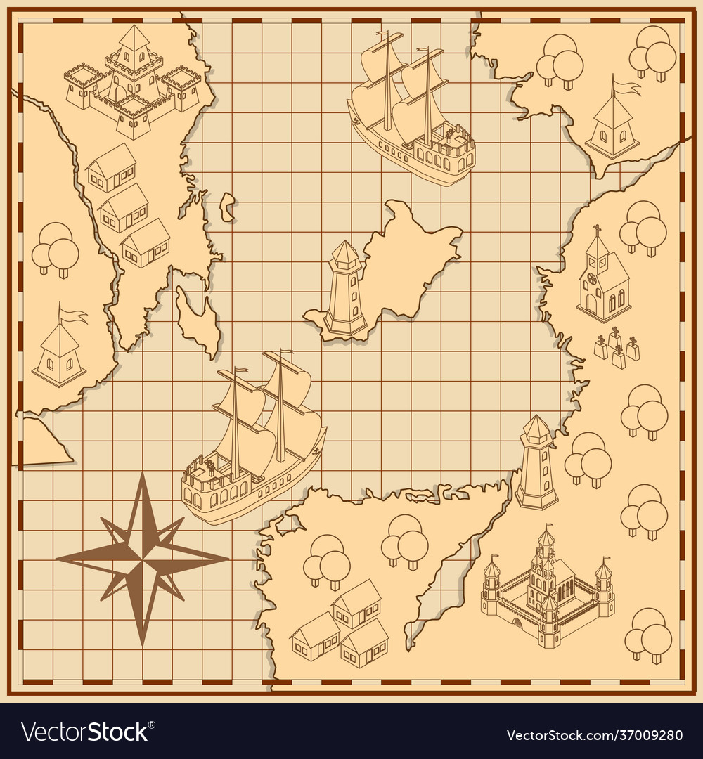 Old map Royalty Free Vector Image - VectorStock