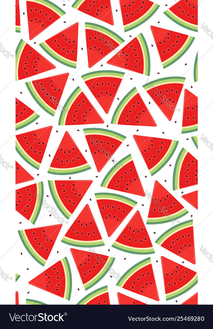 Seamless pattern with watermelons slice Royalty Free Vector