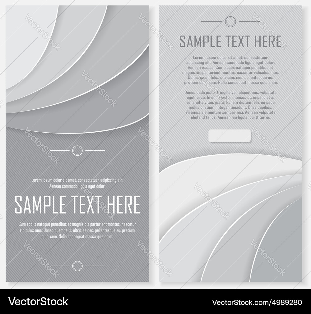 Set of grey abstract flyers Royalty Free Vector Image