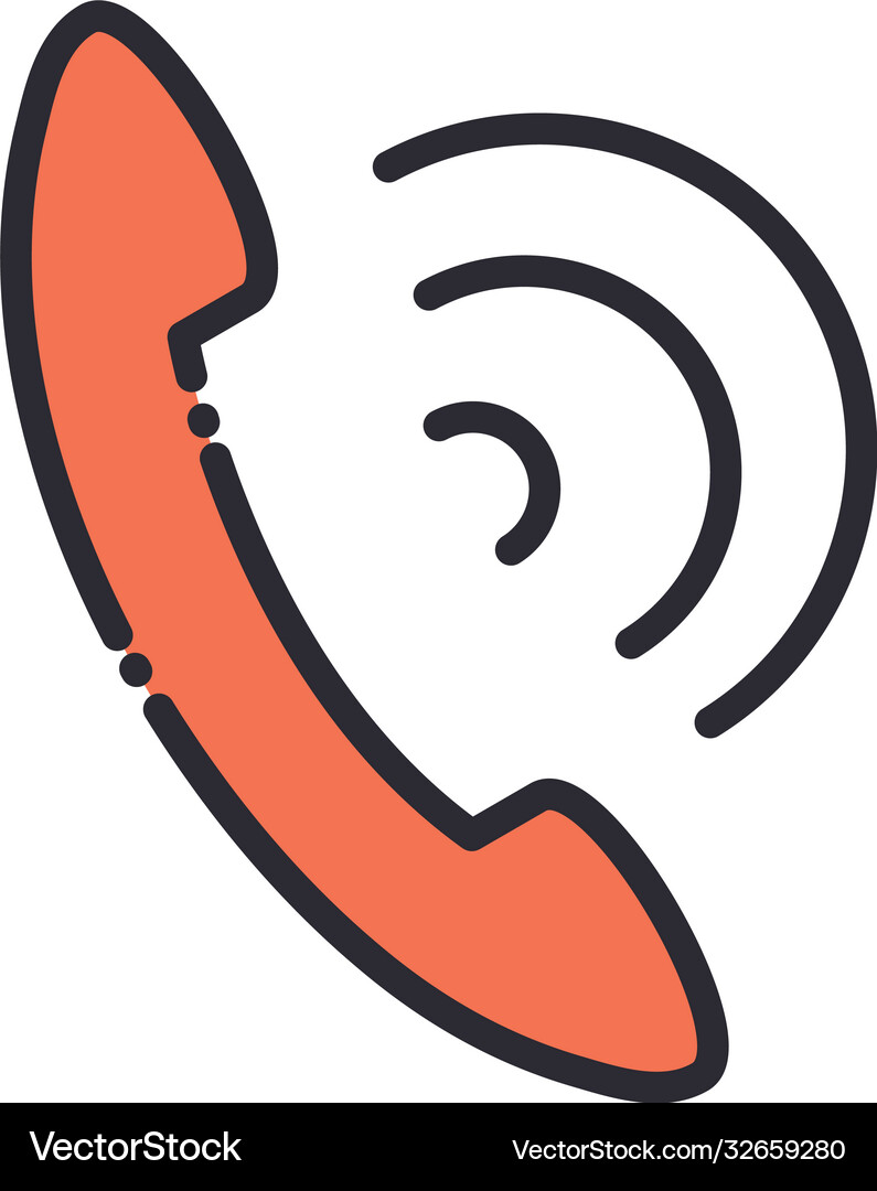 Social media telephone call internet network Vector Image