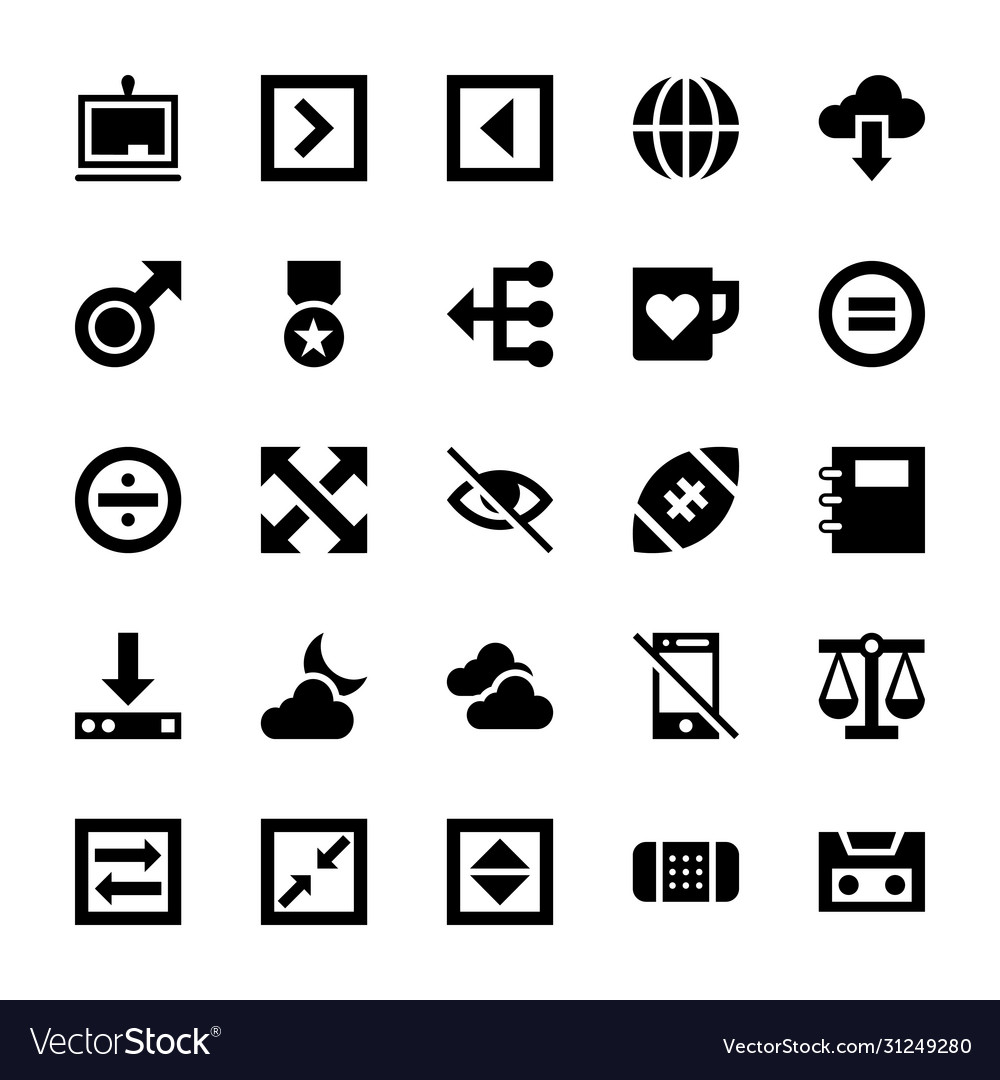 User interface pack icons Royalty Free Vector Image