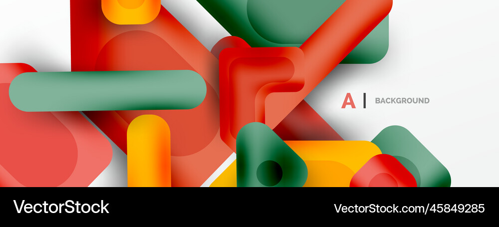 Colorful geometric shapes lines squares Royalty Free Vector