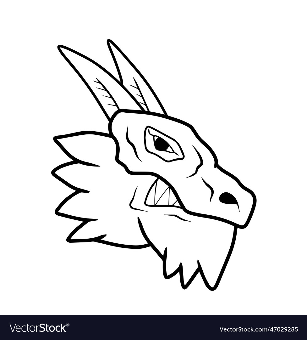 Dragon bone Royalty Free Vector Image - VectorStock