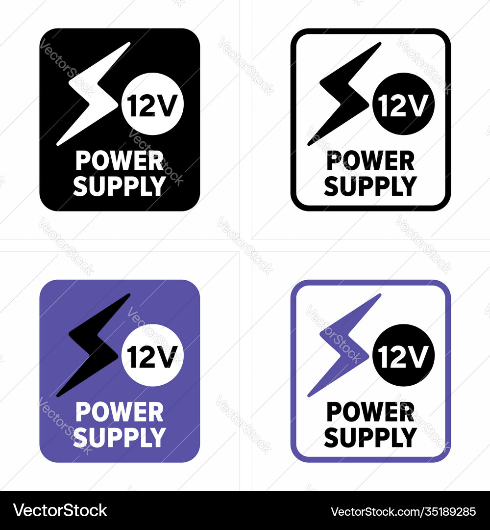 Electric product information sign Royalty Free Vector Image