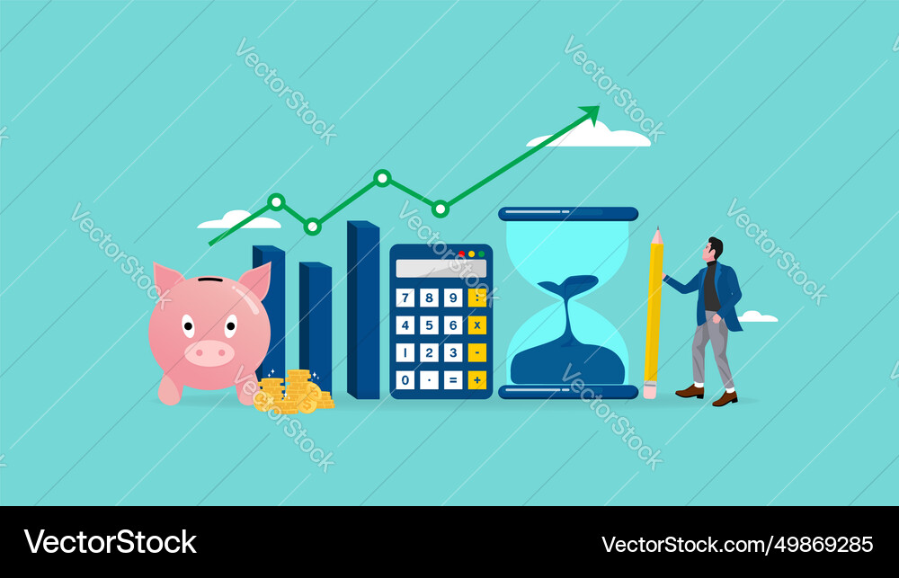 Financial planning money allocation balance Vector Image