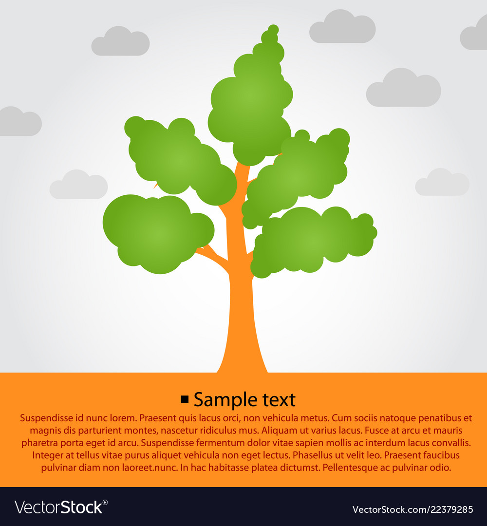 Green spring tree background Royalty Free Vector Image