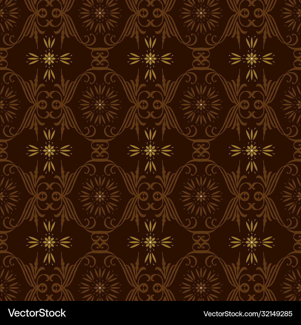 Modern circle pattern on solo batik with elegant Vector Image
