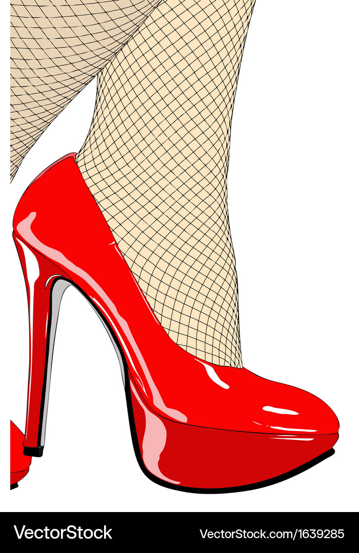 My beautiful red shoes Royalty Free Vector Image