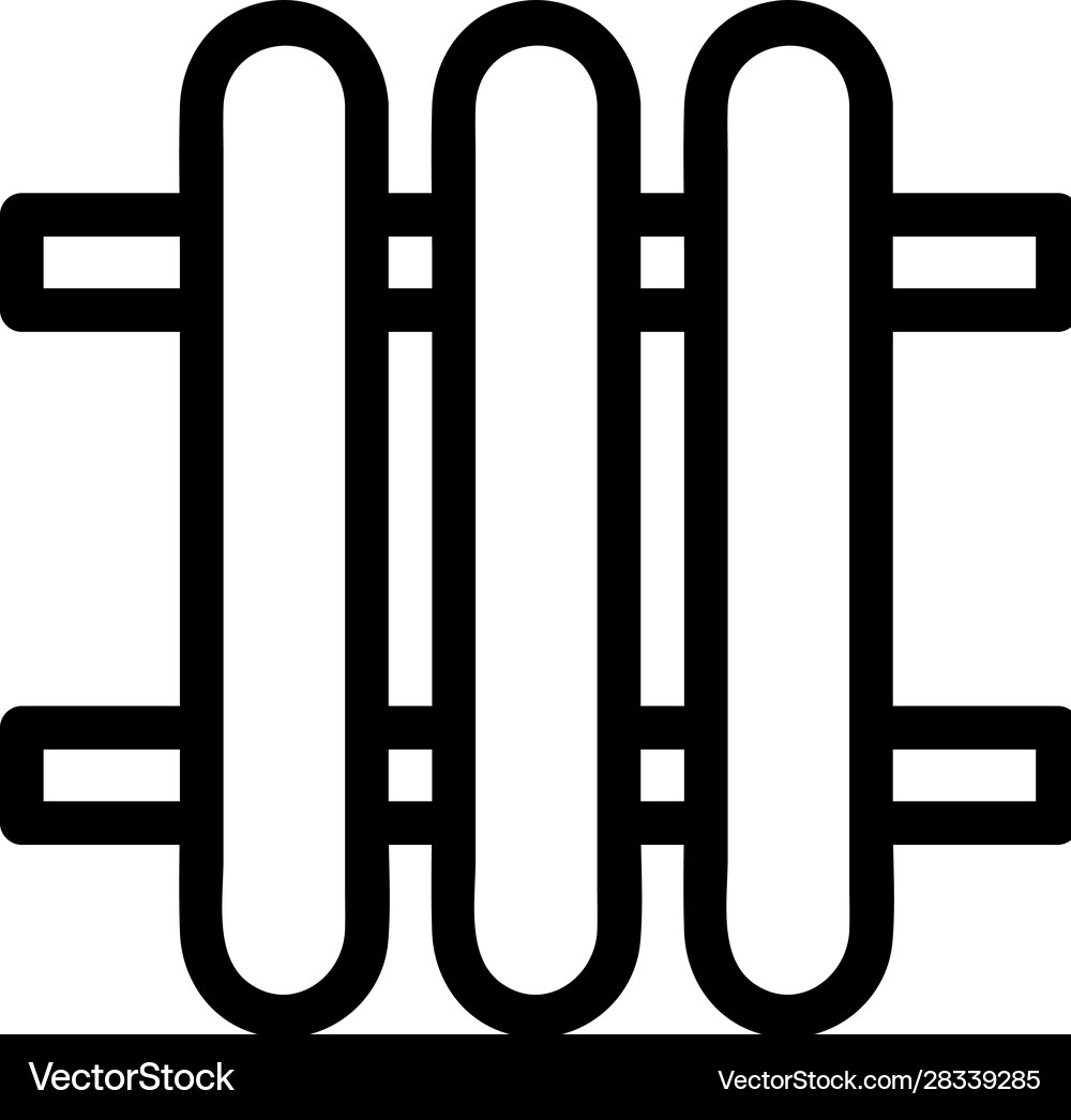 Radiator icon isolated contour symbol Royalty Free Vector