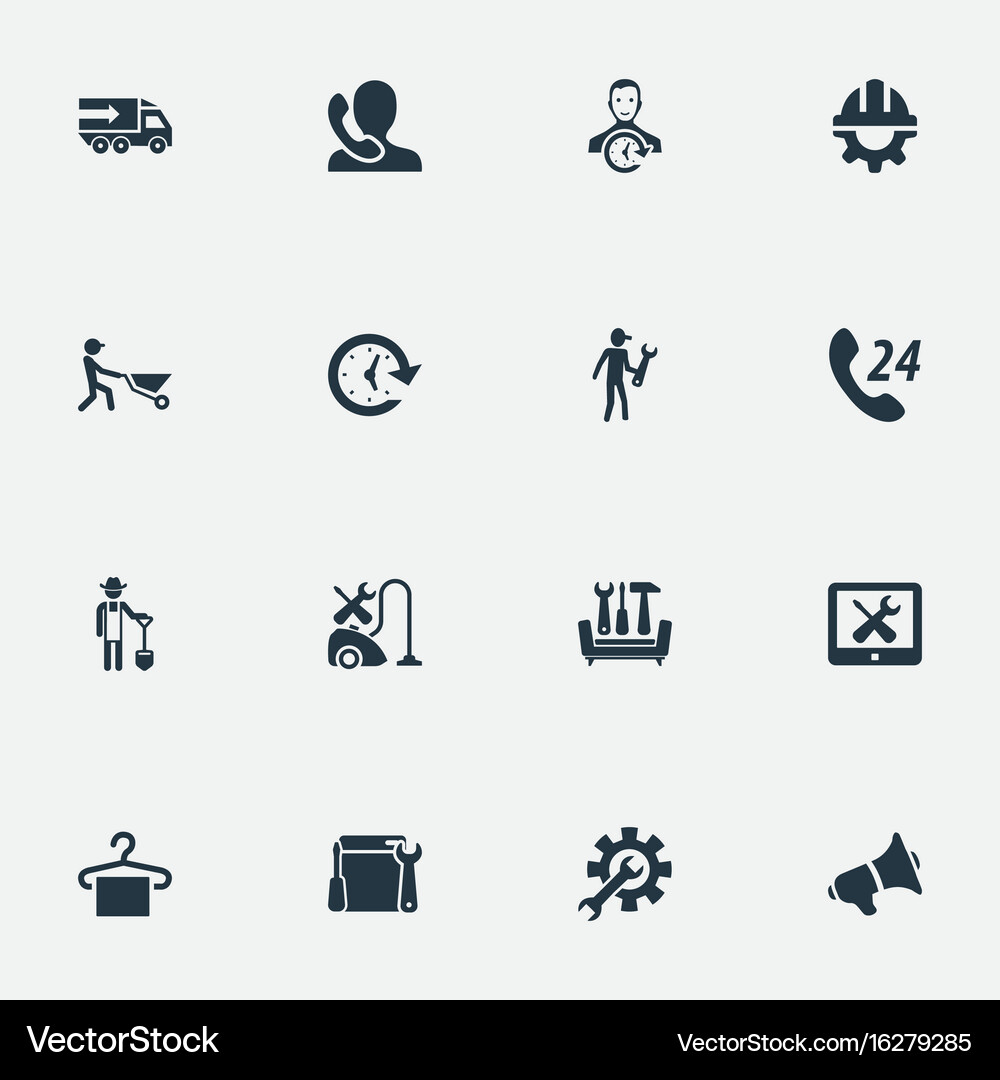 Set of simple help icons Royalty Free Vector Image