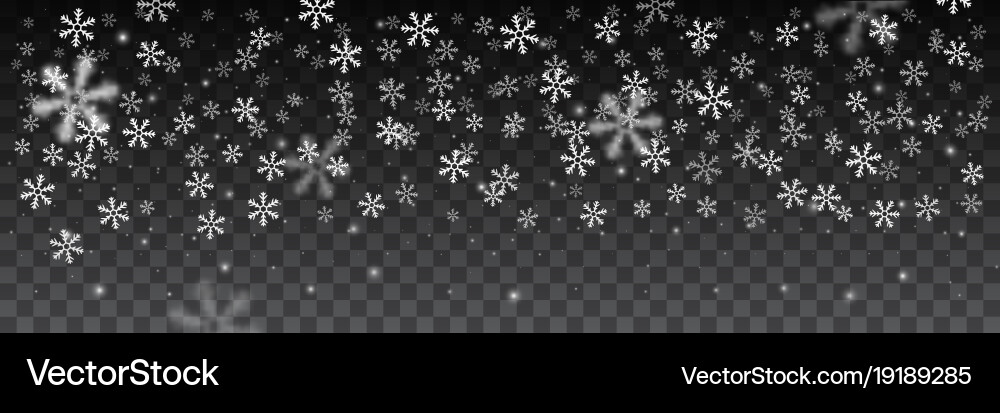 Snowflakes in different shapes background Vector Image