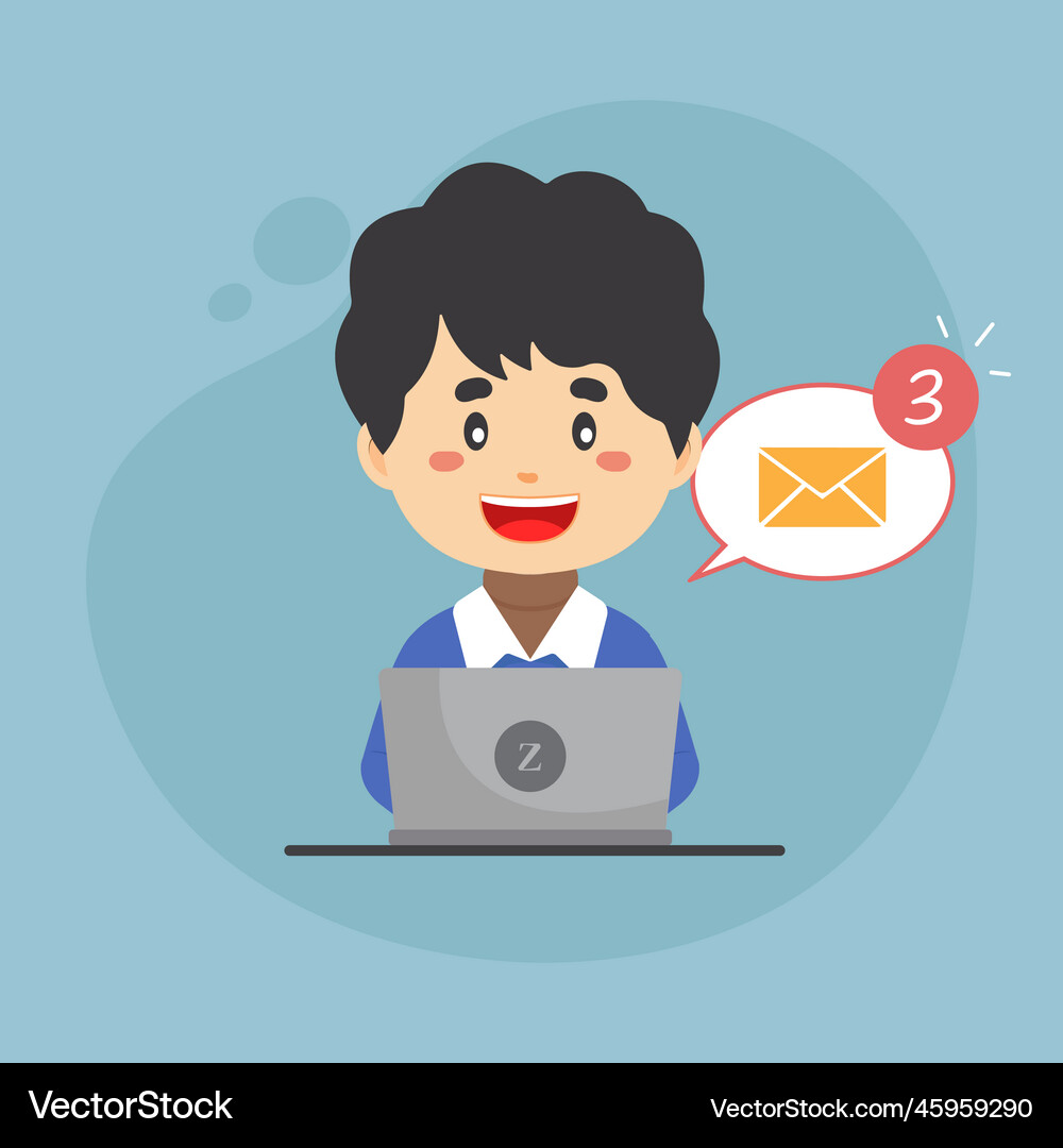 Business woman checking email inbox Royalty Free Vector