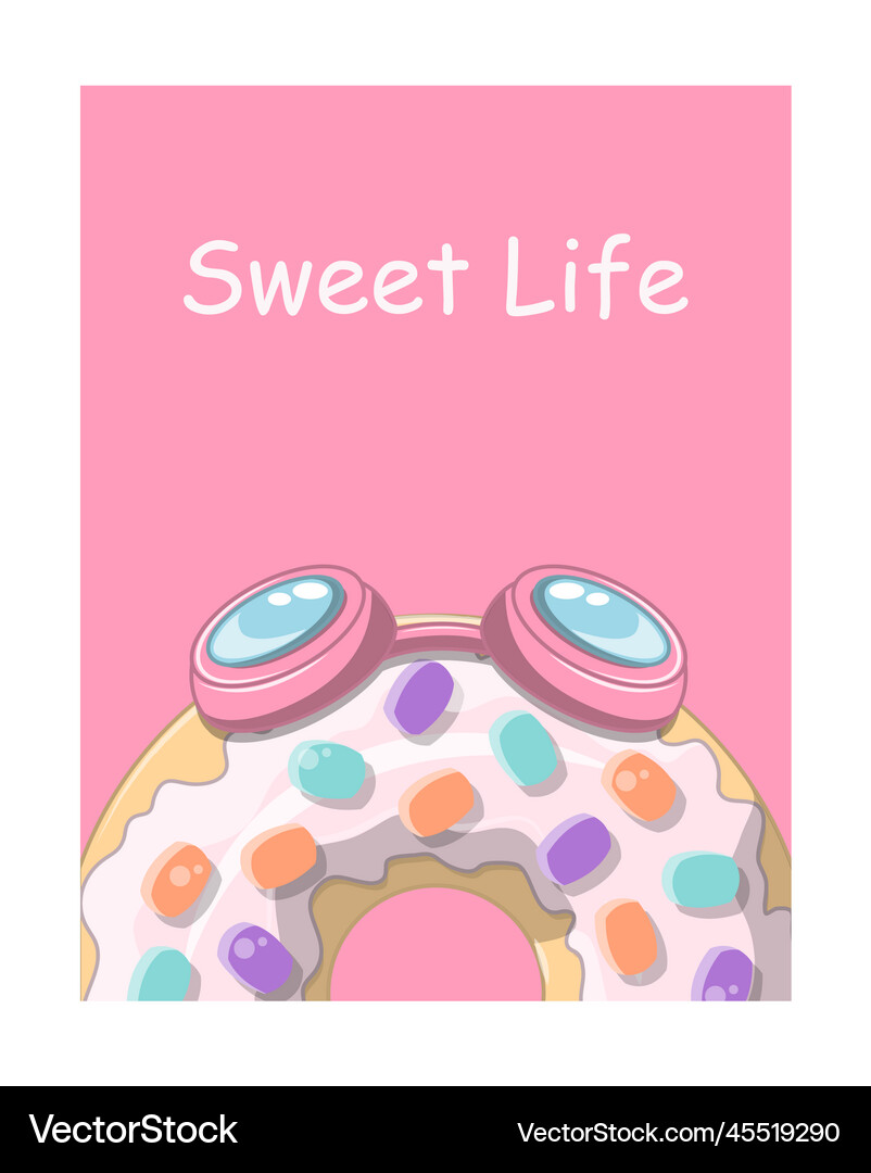 Donuts pink banner Royalty Free Vector Image - VectorStock