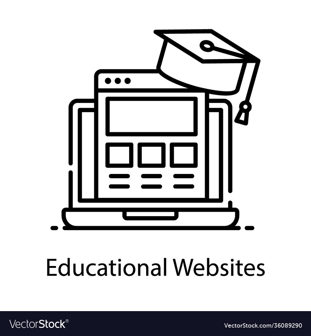 Educational website Royalty Free Vector Image - VectorStock
