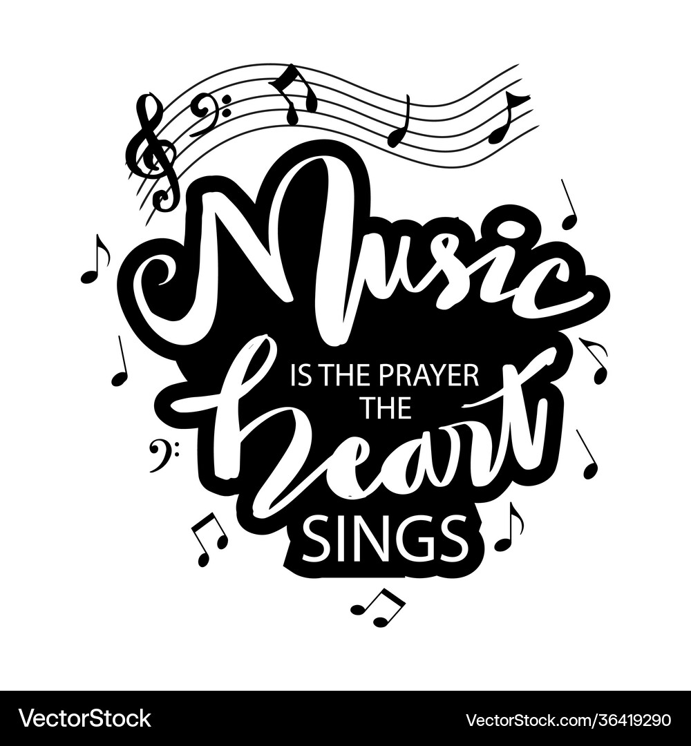 Heartfelt Melody: Music & Prayer Royalty Free Vector