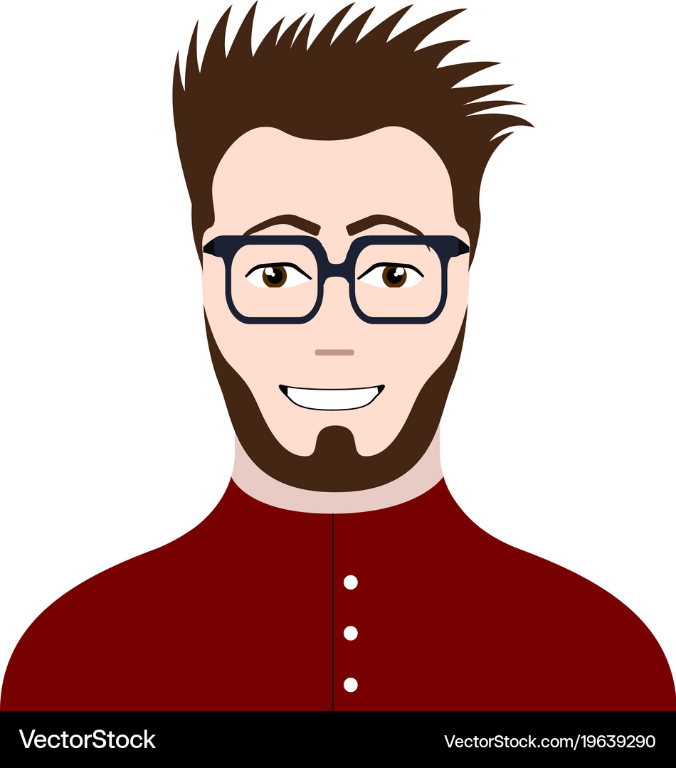 Hipster avatar image Royalty Free Vector Image