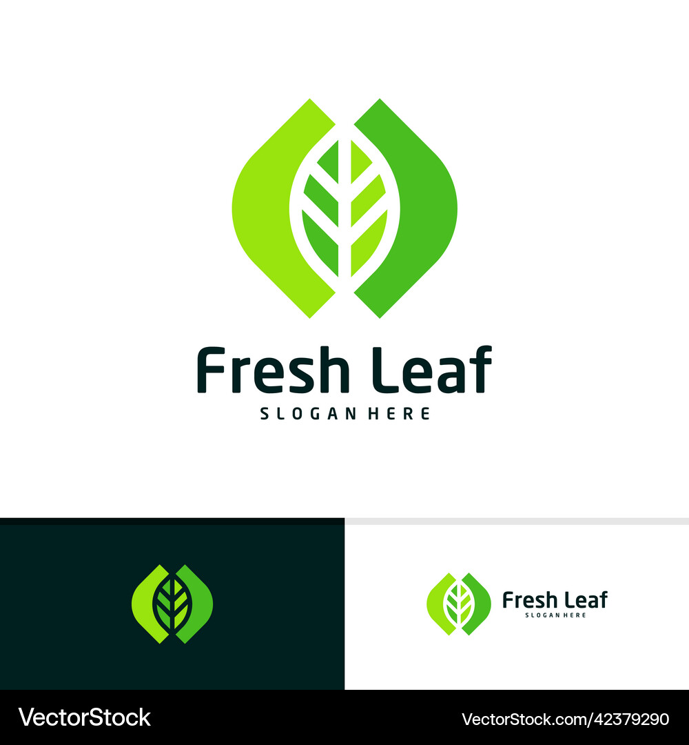 Leaf logo template creative design Royalty Free Vector Image