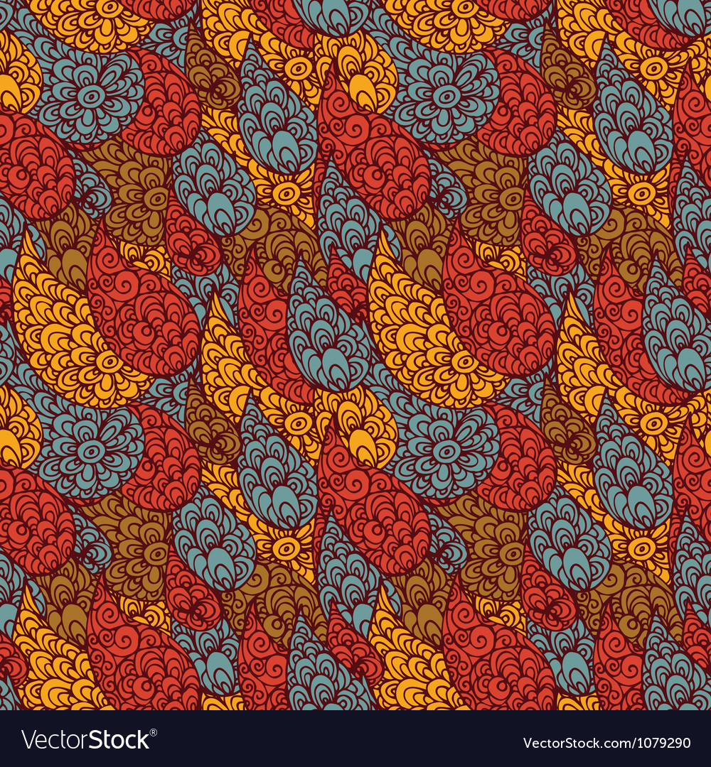 Seamless abstract doodle pattern Royalty Free Vector Image