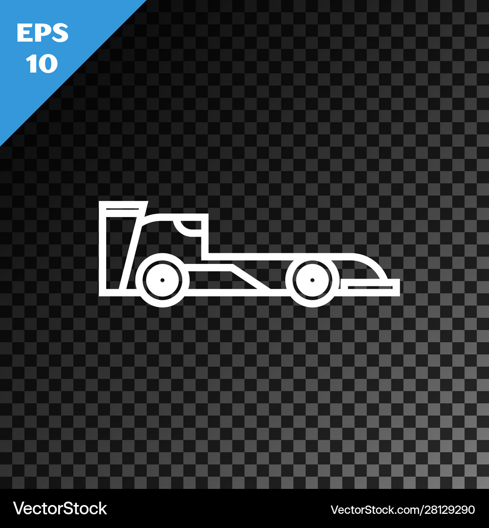 White line formula race car icon isolated Vector Image
