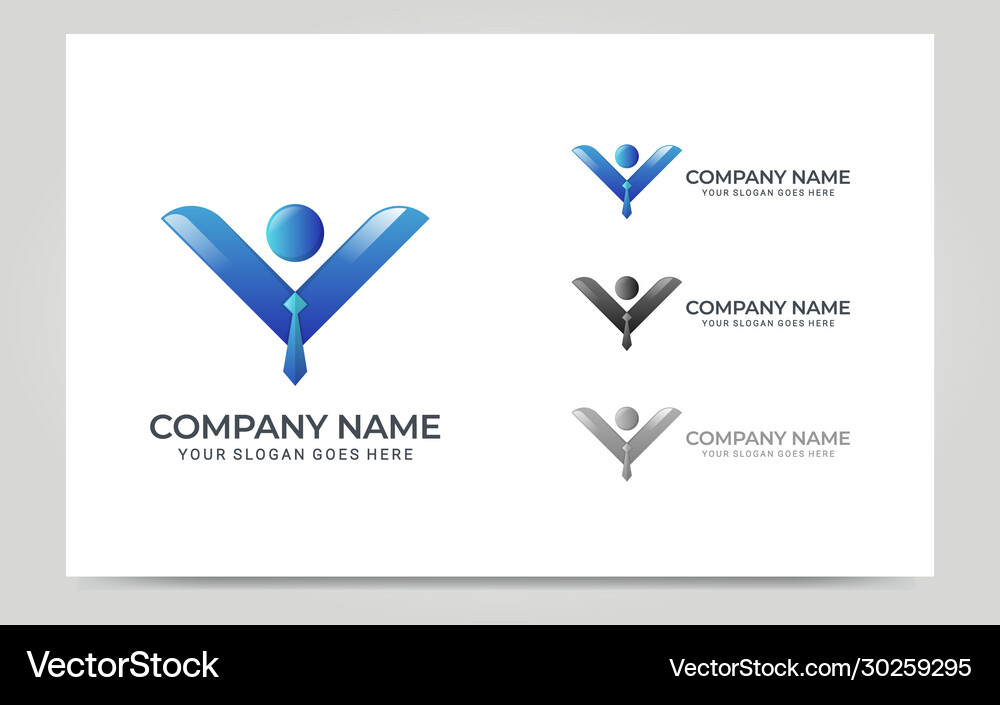 Abstract logo people business foundation Vector Image