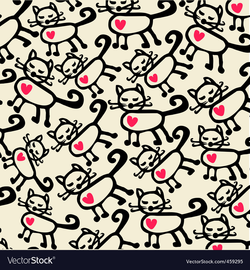 Cat pattern Royalty Free Vector Image - VectorStock